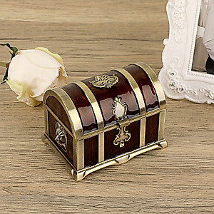 Hipiwe Vintage Jewelry Box Treasure Chest Box Trinket Box Large Ring Earrings Necklace Keepsake Gift Holder Case for Girls Ladies Women