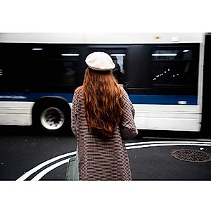 Wheebo Wool Beret Hat,Solid Color French Style Winter Warm Cap for Women Girls Lady (White)