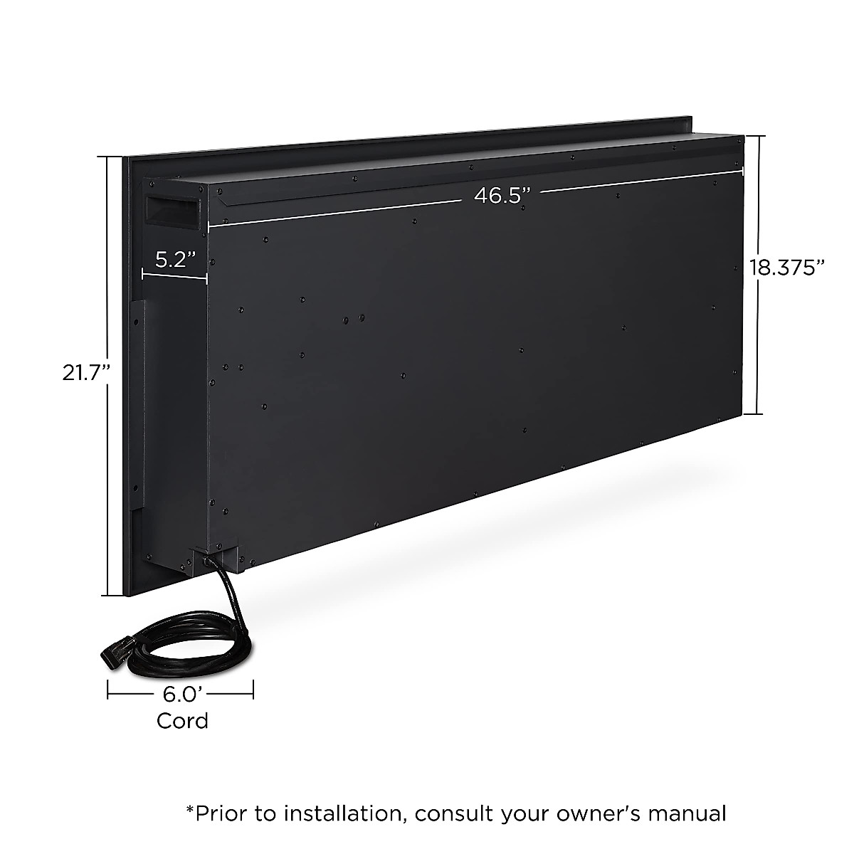 Real Flame® 49" Wall-Mount or Recessed Electric Fireplace Insert by Real Flame