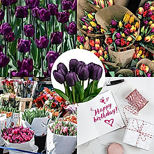 Softflame Artificial/Fake/Faux Flowers - Tulip Purple 8PCS for Wedding, Home, Party, Restaurant