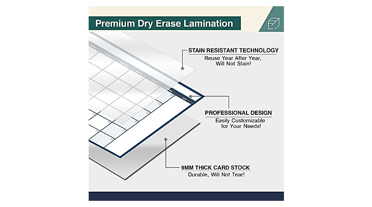 X Large Dry Erase Wall Calendar - Stay Organized Today