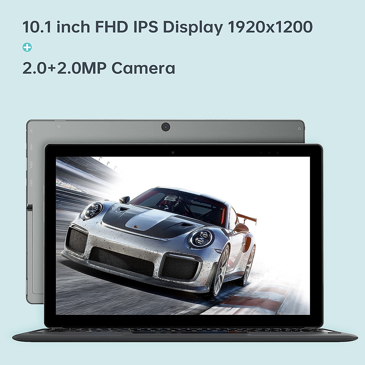 ALLDOCUBE iWORK20 2-in-1 Laptop, Tablet PC with Keyboard (and Stylus Pen), 10.1" Windows Tablet, Intel N4020 CPU, 4GB RAM/128GB ROM, Windows 10, Type-C, Support HDMI, Convertible Laptop