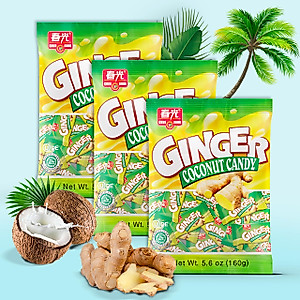 Chun Guang Ginger Coconut Candy, 5.6 Ounce (Pack of 3)