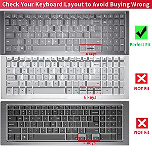 Keyboard Cover for 2022 New Dell Inspiron 15 5510 5515 5518 3510 3511 3515 3520 3525 3530 3535, Dell Vostro 15 3510 5510 5515 Laptop, Dell Latitude 3520 Keyboard Skin Protector, Ombre Purple