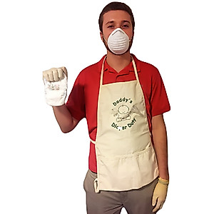 Genius Baby Toys | The ORIGINAL Daddy's Diaper Duty Apron and New Dad Gag Gift with Bottle Nipples, Gloves, Mask, Clothespins