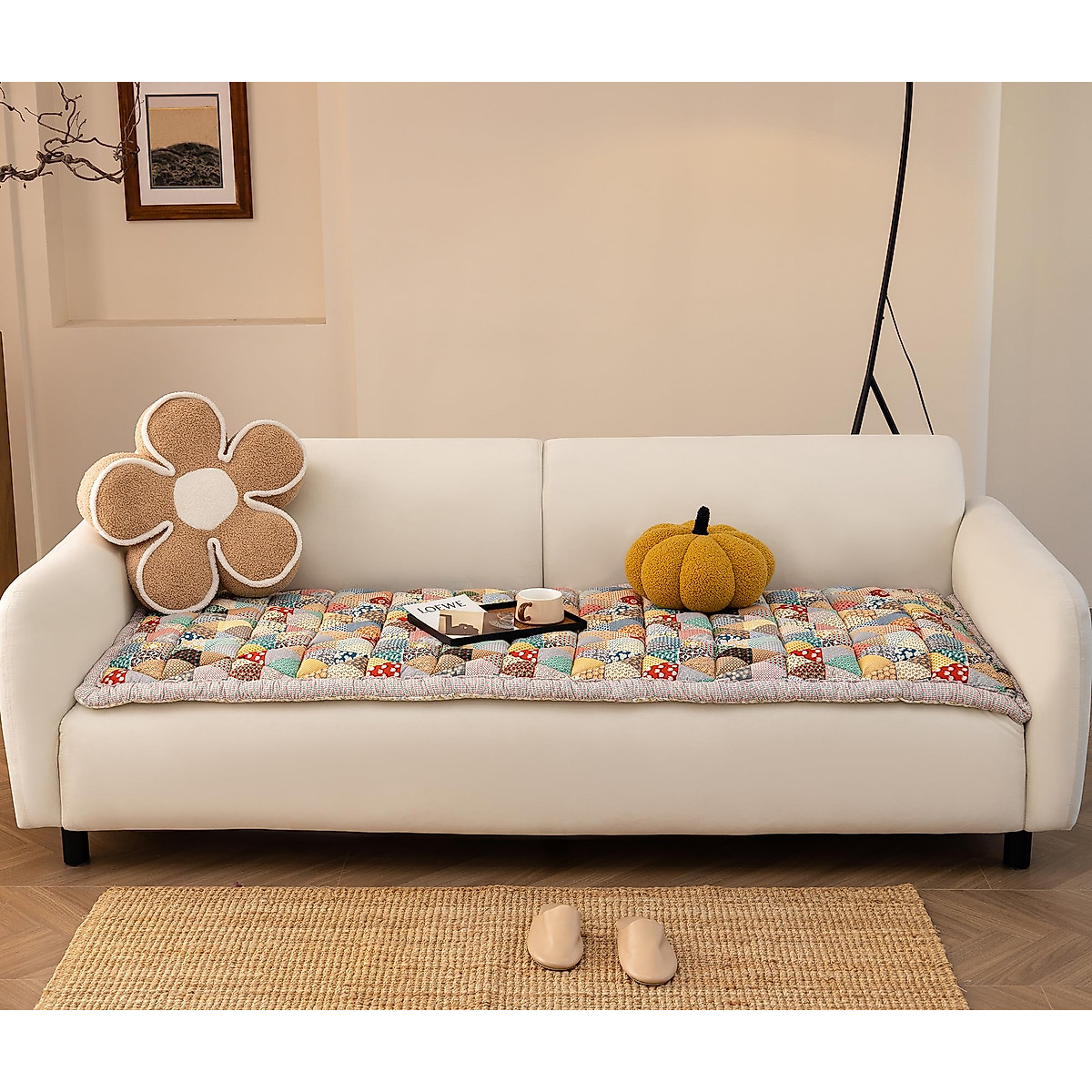 HOMEREFROM Pet Mat Bed Couch Cover for Dog, Washable Dog Couch Cover Protector, Non Slip Pet Couch Covers for Sofa (27.55 * 70.86, Red)