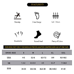 ABIRAM Yoga Socks Toeless Non-Slip Grips & Straps, for Pilates, Barre, Ballet, Bikram, Workout for Women