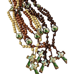 CLGIFT 30pcs mix lot full long rosary necklace Religious catholic Crucifix cross wholesale lot