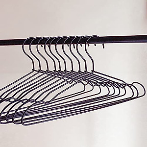 Heavy Duty Metal Shirt Coat Hangers Pack Space Saving Metal Hangers Non Slip Metal Wire Clothes Hanger Bulk for Coats