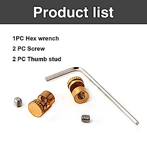 FLAMEDUKE Knife Thumb Studs for Buck 110 Thumb knife for Buck 112 2pcs With Hex for Buck Pocket Knife Edc Knife