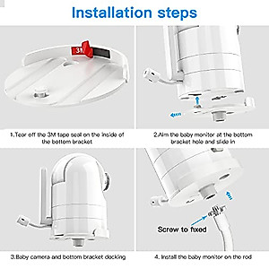 Baby Monitor Mount Baby Camera Holder Baby Camera Stand for Crib Nursery, Compatible with Infant Optics DXR-8 & DXR-8 PRO