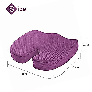 Foreate Memory Foam Seat Cushion with Gel Ergonomic Coccyx Cushion for Tailbone Hip Back Pain Relief, U Shape Chair Pads for Home Office Car Wheelchair Travel