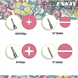 ENKAY - 6 in 1 Floral Hammer and Screwdriver, Multifunction Claw Hammer Tool with Flower Print (Pattern 3)