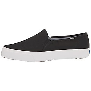 Keds Women's Double Decker Sneaker, Black Canvas, 7