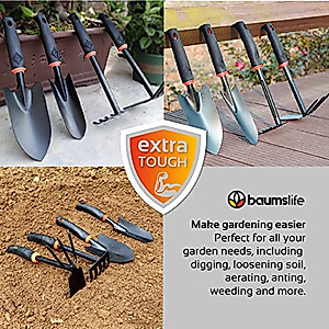 Baums Life Garden Tools Set Heavy Duty Gardening Set 4 Piece Succulent Tools Kit Garden Hand Tools Gift Sets for Women, Men, Gardener, Growers (4PCS)