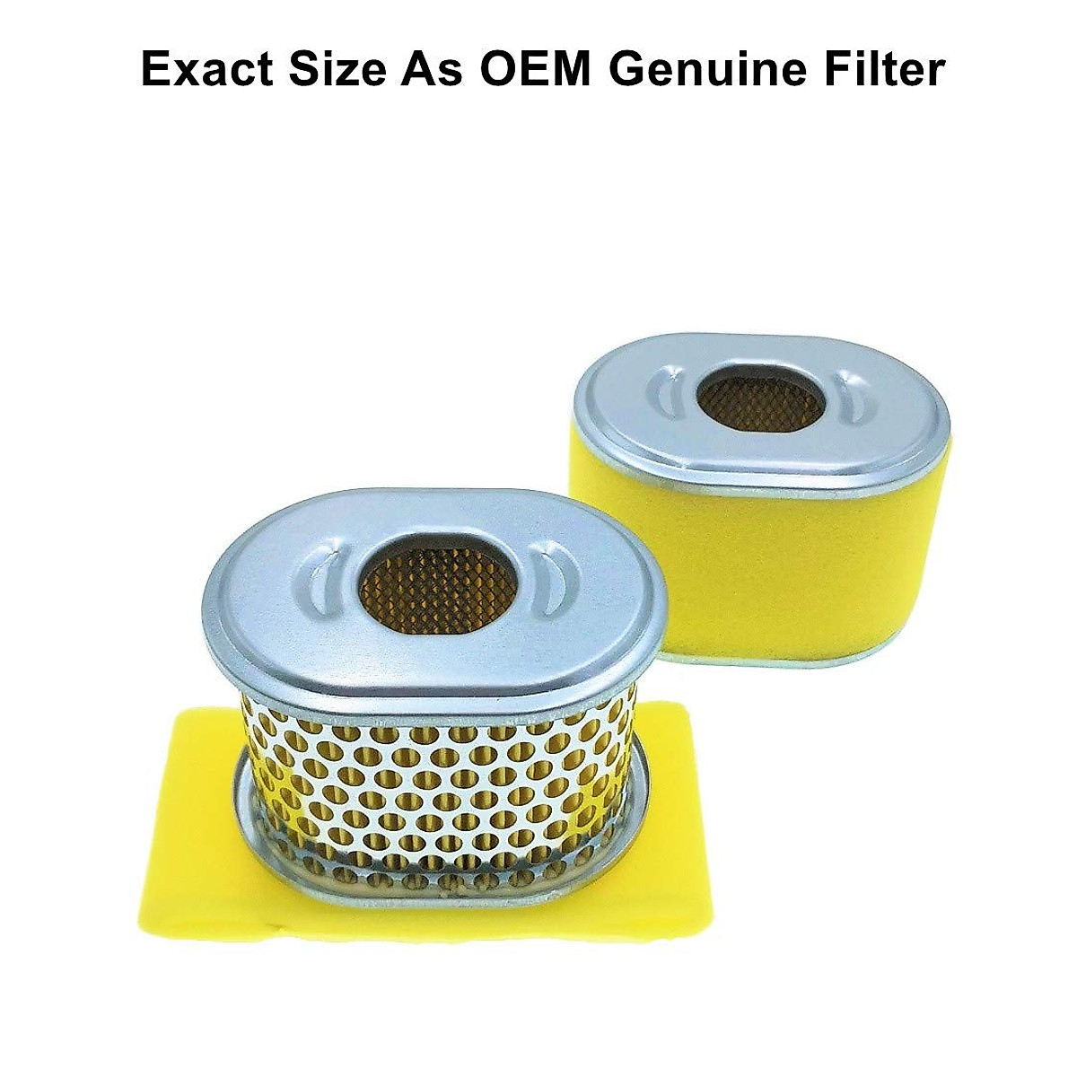 MOWFILL 2 Pack 17210-ZE1-505 Air Filter Replace for Honda 17210-ZE1-820, 17210-ZE1-822, 17210-Z4M-821 Air Cleaner Cartridge with Pre Filter Fits Honda GX160 GX200 GX140 Engine