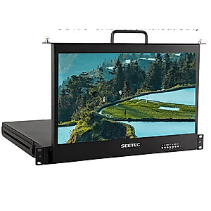 SEETEC 17.3 Inch 1RU Pull Out Rack Mount Monitor Full HD 1920x1080 Broadcast LCD Monitor SC173-HD-56 (HDMI)
