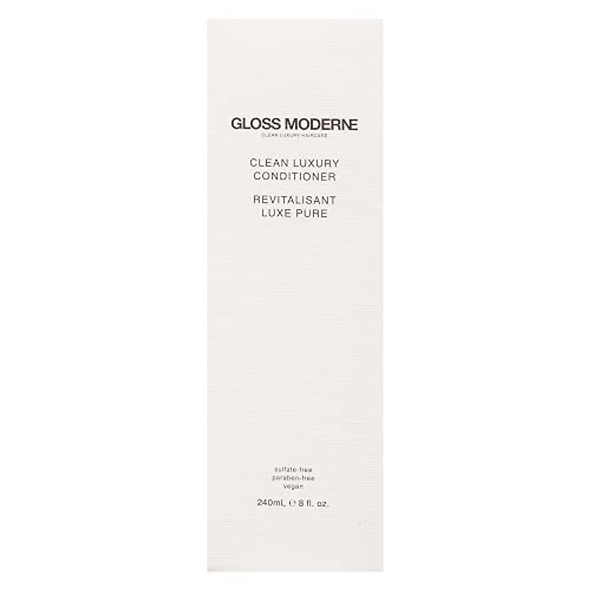 Clean Luxury Hair Conditioner by GLOSS MODERNE - 8 Fl Oz - Treatment for Damaged and Dry Hair with Notes of Mediterranean Almond and Coconut Accented with Cognac - For Soft and Shiny Hair