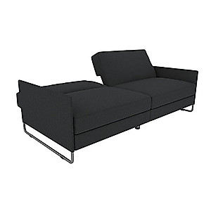 DHP Pembroke Convertible Futon Sofa Bed, Grey Linen