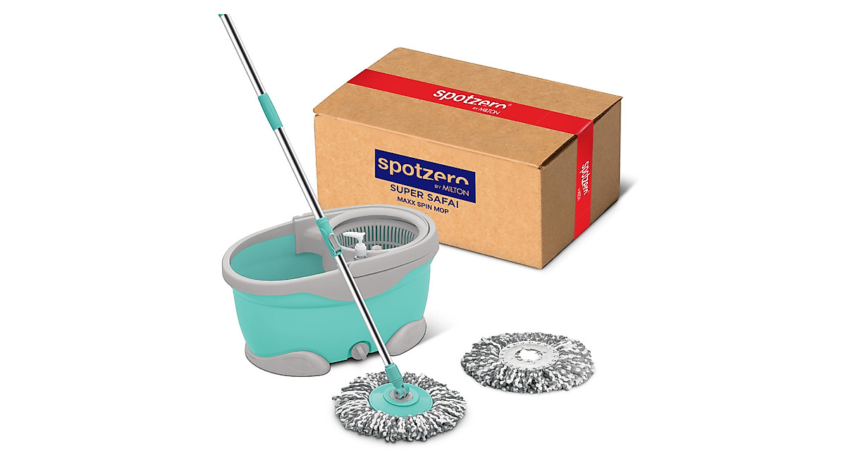 Spotzero Maxx Spin Mop & Bucket Set - Clean Floors Easily