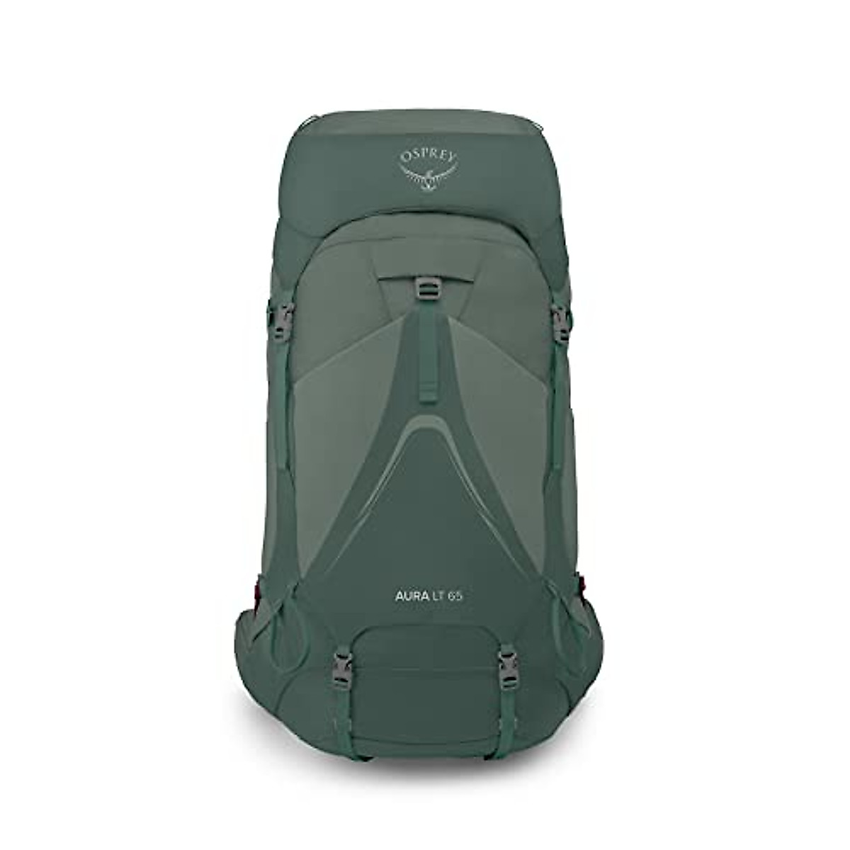 Osprey Aura AG LT 65L Women's Backpacking Backpack, Koseret/Darjeeling Spring Green, WM/L