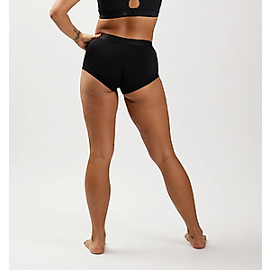 TomboyX Boy Short Underwear For Women, Cotton Stretch Comfortable Boxer Briefs Panties, X-Large/Black Rainbow