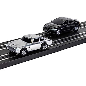 Scalextric Micro James Bond No Time to Die 1:64 Battery Powered Slot Car Race Track Set G1161T, Black
