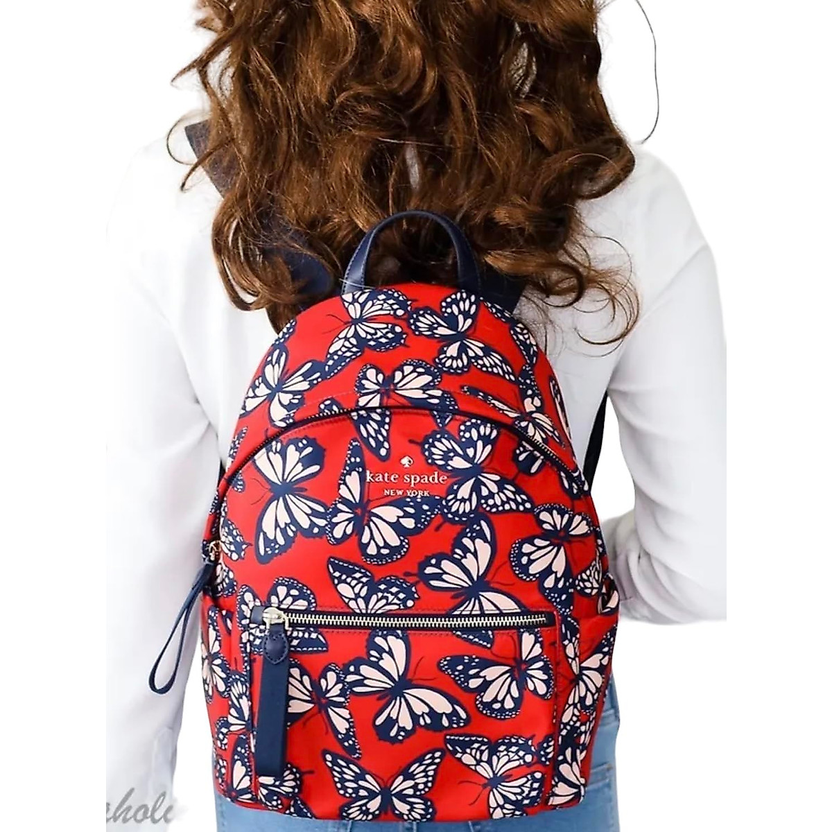 Kate Spade Chelsea The Little Better Butterfly Toss Printed Medium Backpack