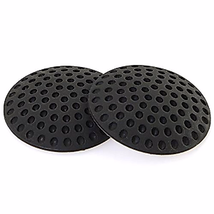 HJ Garden 2PCS Black Wall Protectors Door Handle Bumpers Buffer Guard Doorknob Rubber Self Adhesive Silencer Crash Pad for Home Office Doorstop Door Stopper