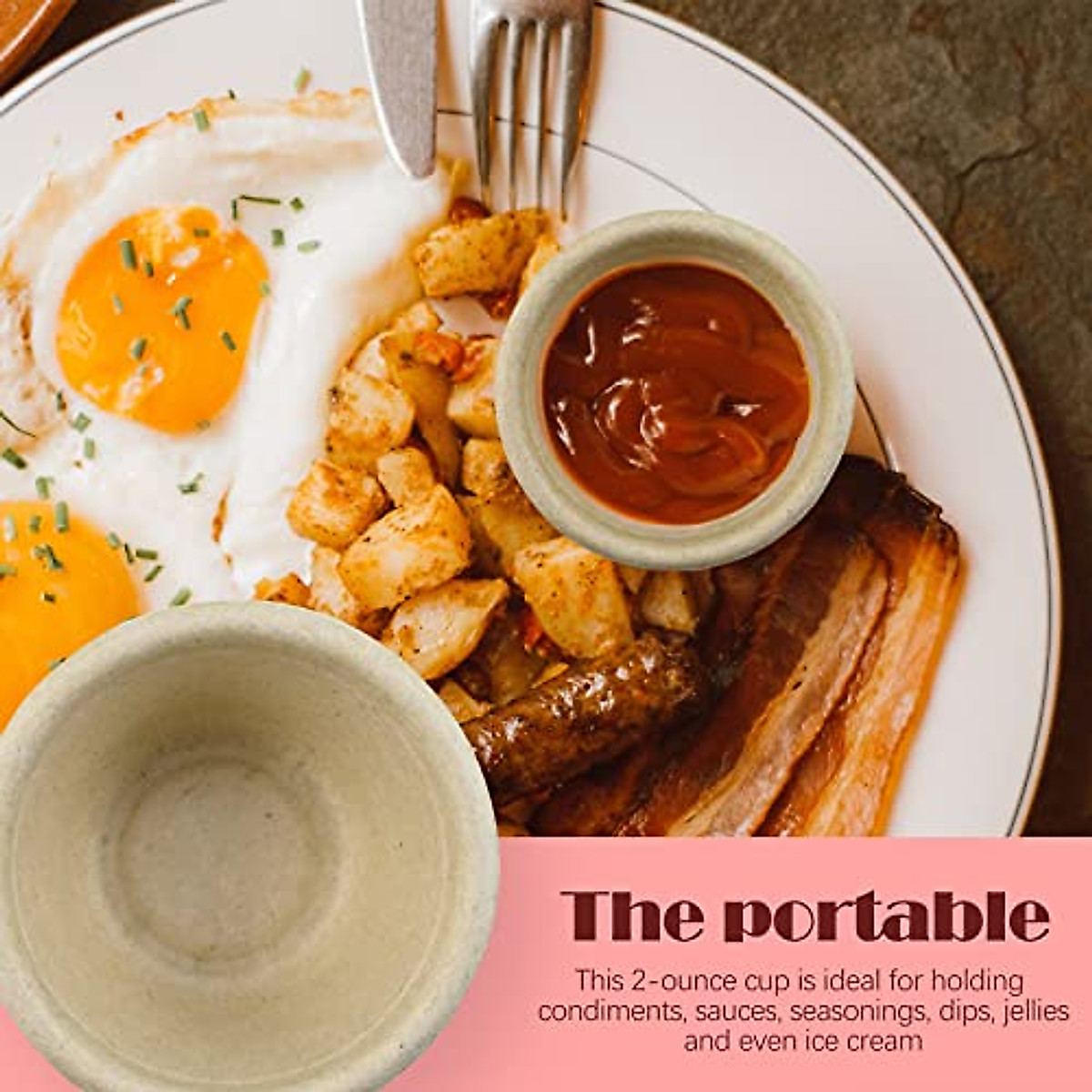 Cmkura 200 Pack 2oz Disposable Souffle Cups, Bagasse Fiber Souffle Cups Portion Cups Sample Cups Tasting Cups Condiment Cups for Salad Dressing Sauce Souffle and Salsa