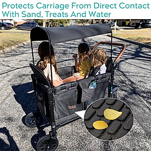 All-Weather Mat Accessory for Wonderfold Wagon W4 - Protects Wagon from Direct Exposure to Sand, Treats and Water - TPE Material - Easy Clean Surface - Water Resistant (W4 Models)