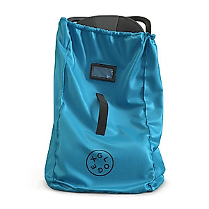 Glogex Durable Car Seat Travel Bag, Airport Gate Check, Easy-to-Carry, Backpack-Styled Shoulder Straps | Water-Resistant Ultra-Durable Polyester (Bright Blue)