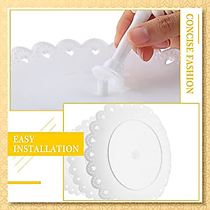 8 Pcs Dessert Table Display Set Includes 3 Tier Round Square Cupcake Stand White Party Food Server Display Long Slim Cake Tier Stand, 4 Pcs Rectangle Plastic Serving Trays for Wedding Birthday Party