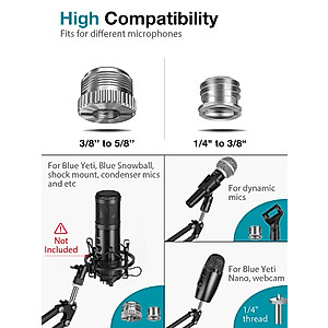 InnoGear Webcam Stand, Boom Arm Mount Stand for Logitech Webcam BRIO 4K C920 C920S C922 C922x C925e C930 NexiGo N60, 1/4"-3/8" and 3/8"-5/8" Screw for Blue Yeti Snowball Yeti Nano and Other Mics