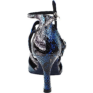 Women's Ballroom Dance Shoes Tango Wedding Salsa Dance Shoes Blue Snake Sera7017EB Comfortable - Very Fine 2.5" Heel 5 M US [Bundle of 5]