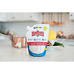 Redmond Real Salt - Ancient Fine Sea Salt, Unrefined Mineral Salt, 26 Ounce Pouch (2 Pack)