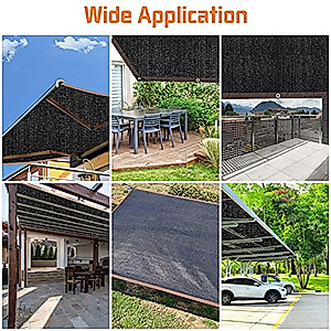 QCGGOW 40% Sunblock Shade Cloth, 10FTx20FT UV Sun Mesh - Black Bulk Resistant Net for Garden, Plant, Greenhouse, Cover, Balcony, Outdoor