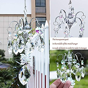 H&D HYALINE & DORA Crystals Horse Eye Prisms Suncatcher Hanging Ornament Rainbow Maker Hanger for Home,Garden Decoration