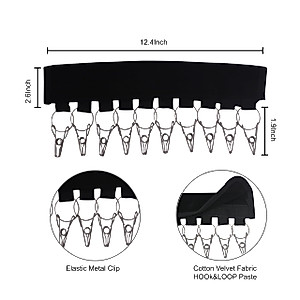 CATCHLUCK Hat Organizer Hat Rack for Baseball Caps Wall Hat Racks Baseball Cap Organizer Holder for Hanger 10 Clip Hanger Hat Holder for Closet Winter Hat Storage Accessories, Black