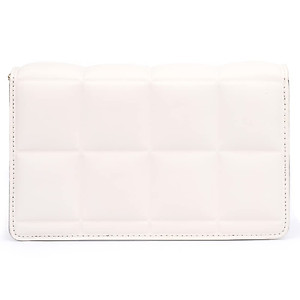 Olivia Miller Women's Fashion Kai Quilted Texture PU Vegan Leather w Front Flap n Removable Strap, Black Small Crossbody Bag, Evening Everyday Casual Work Purse Handbag