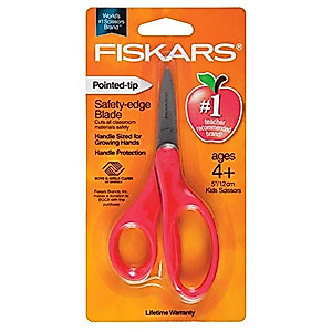 Fiskars 194300-1063 Back to School Supplies, Kids Scissors Pointed-tip, 5 Inch, Color Received May Vary