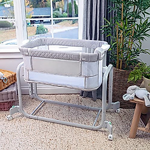 Ingenuity Dream Hero 3-in-1 Co-Sleeping Bassinet and Crib - Constellation (Grey), Unisex, Newborn to 12 Months