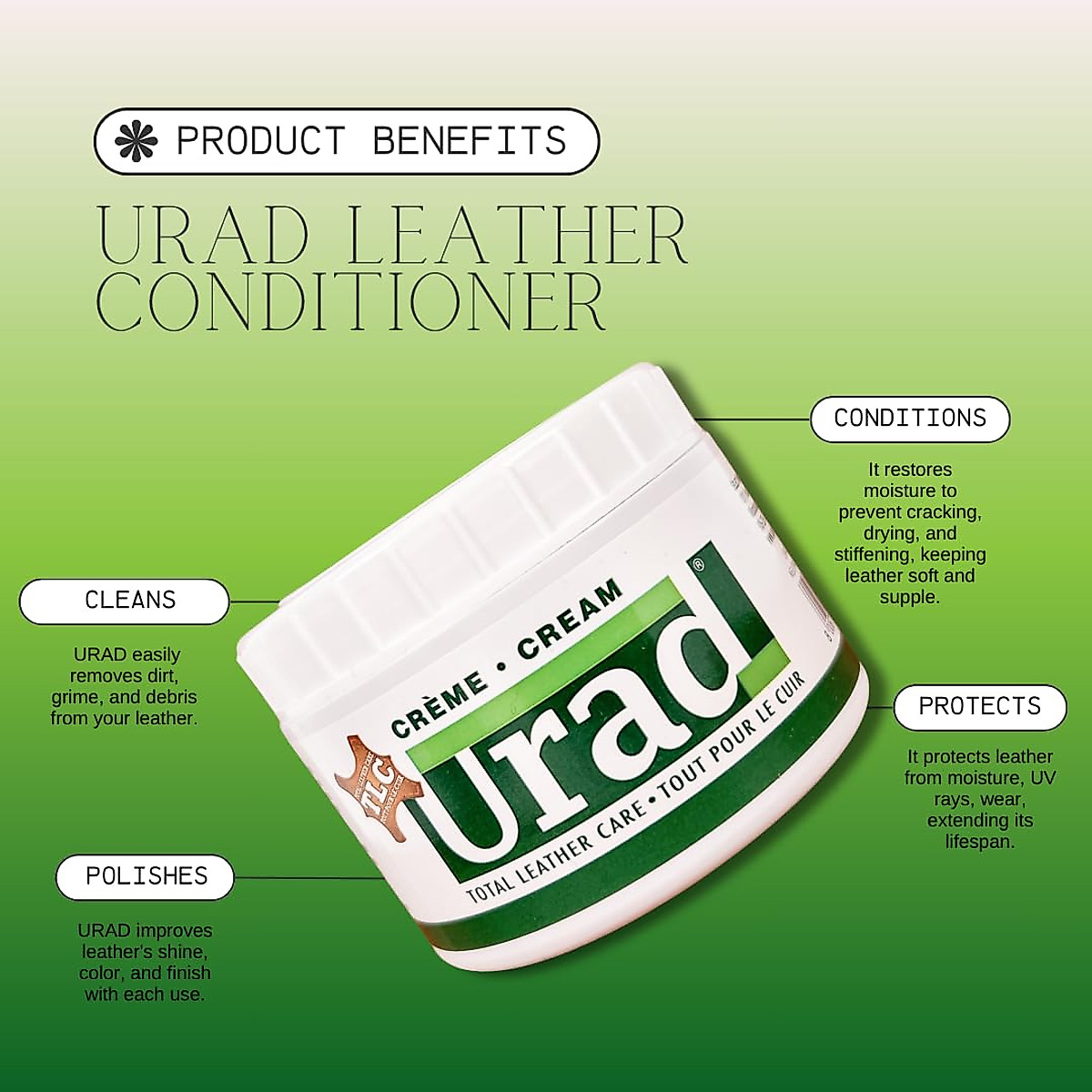 URAD One step All-In-One Leather conditioner (Bestseller)200g - NEUTRAL