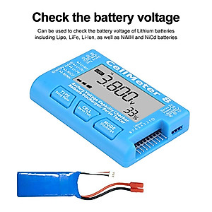 RC CellMeter 8 Digital Capacity Checker Voltage Tester LCD Backlight for Life Li-ion NiMH Nicd