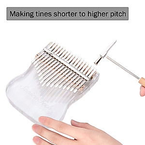 Kalimba Thumb Piano Rainbow Acrylic Kalimba Cute Kalimba 17 Keys Finger Piano Crystal Kalimba Hand Piano Marimba Instrument Sound Healing Instruments Meditation Instruments By SonicoTech (Rainbow)