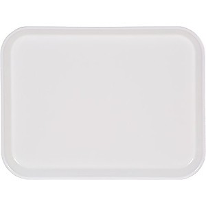 Carlisle FoodService Products 1410FG001 Glasteel Fiberglass Cafeteria/Fast Food Tray, NSF Certified, 13 3/4" Length x 10 5/8" Width, Bone White (Pack of 12)