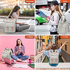 LOVEVOOK Laptop Backpack for Women, Teacher Nurse Bag Work Travel Computer Backpacks Purse,Daypack