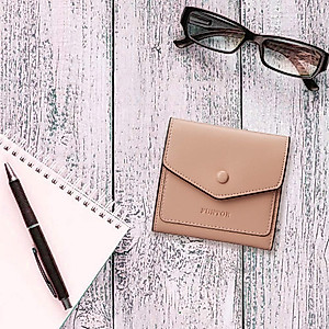 FT FUNTOR Small Leather Wallet for Women, Ladies Mini Wallet RFID Blocking Wallet for Women