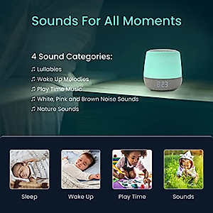 2 in 1 - Babysense Video Baby Monitor with Two HD Cameras & 5" HD Display Bundled with Smart Baby White Noise Sound and Light Machine