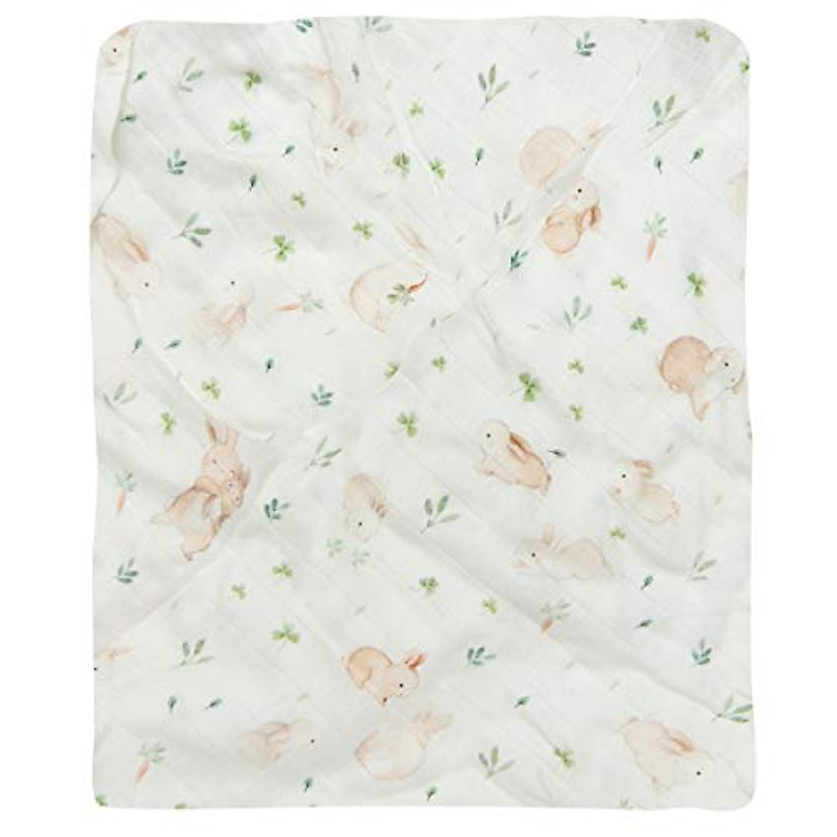 Loulou Lollipop Soft Baby Swaddle Blanket Muslin Wrap Receiving Blanket for Newborn to Toddler Girl and Boy, Large 47” by 47” - Bunny Meadow…